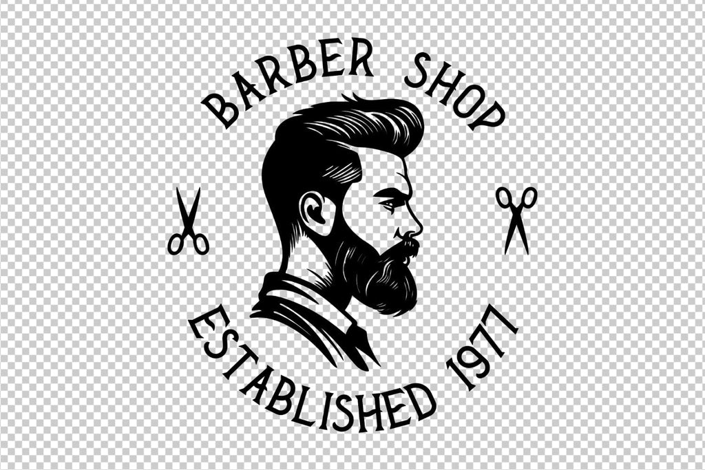 Barber shop logo, SVG file - So Fontsy