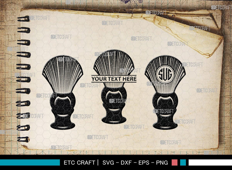 Barber Tool Monogram, Barber Tool Silhouette, Barber Tool SVG, Razor ...