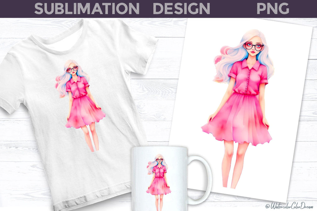 Barbie Girl Sublimation Designs | Barbie Style Sublimation - So Fontsy