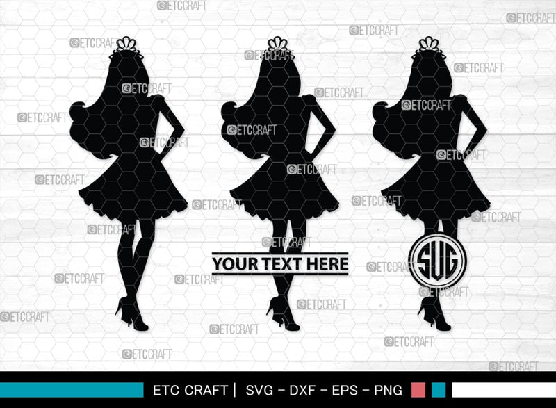 Barbie Set Monogram, Barbie Set Silhouette, Barbie Set SVG, Barbie Svg ...