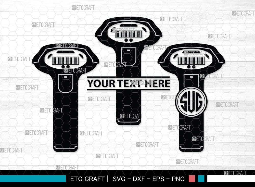 Barcode Scanner Monogram, Barcode Scanner Silhouette, Scanner Svg ...