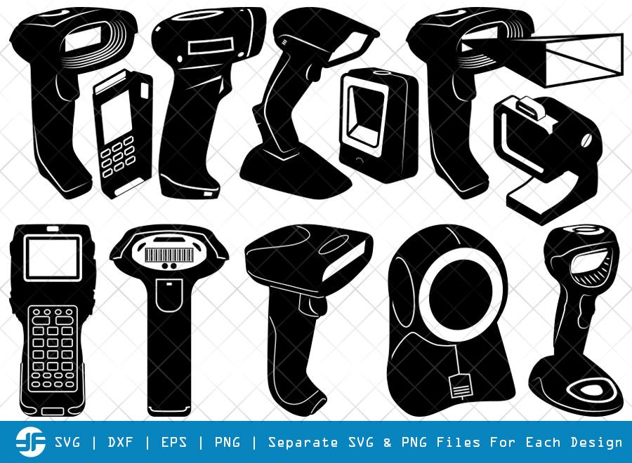 Barcode Scanner SVG Cut Files | Barcode Reader Silhouette - So Fontsy