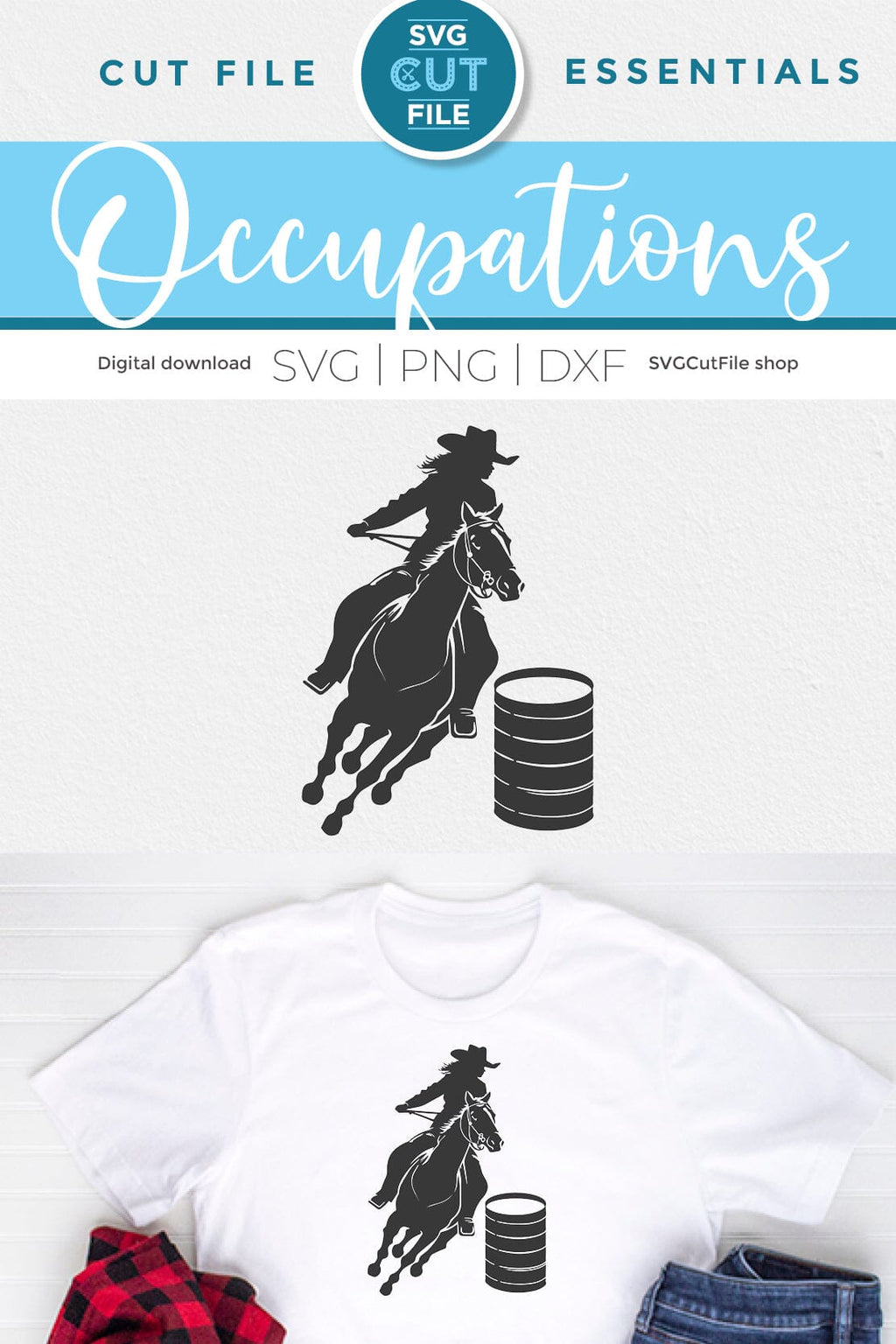 Barrel Racer svg-Barrel Racing SVG with Cowgirl in a Rodeo - So Fontsy
