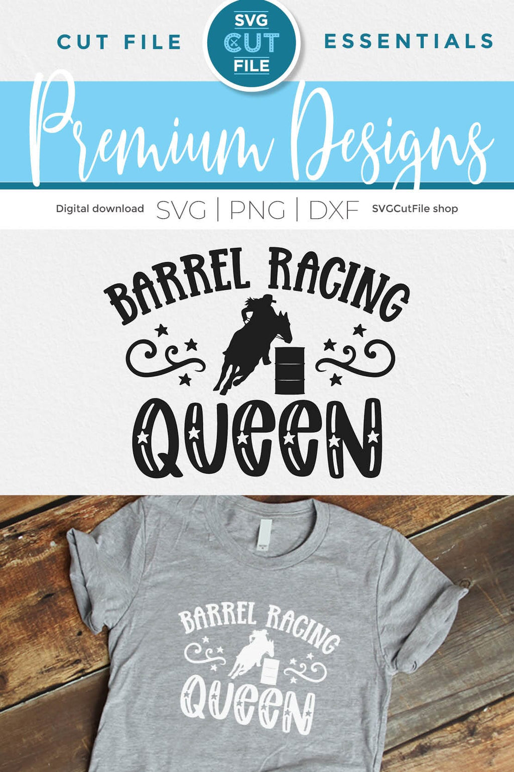 Barrel Racing Queen SVG for Cricut or Silhouette - So Fontsy