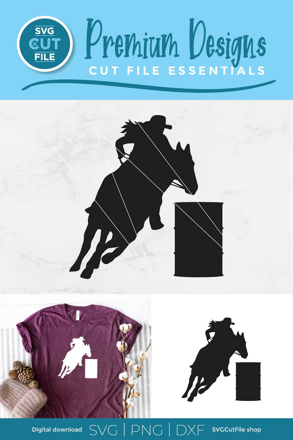 Barrel Racing svg-Barrel Racer SVG and Cowgirl Rodeo Clipart - So Fontsy