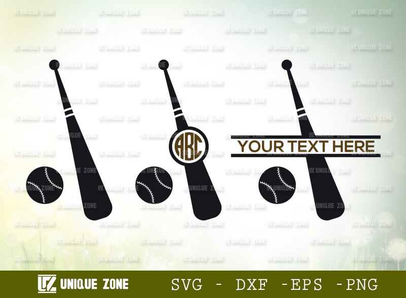 Base Ball Monogram SVG Cut File, Sports Ball Svg, Baseball Player Svg ...