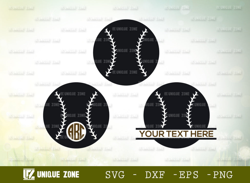 Base Ball Monogram SVG Cut File, Sports Ball Svg, Baseball Player Svg ...
