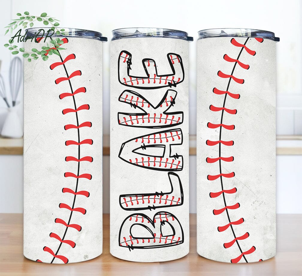 Baseball Blake 20oz Skinny Tumbler Design Png, Baseball Tumbler, Sports ...