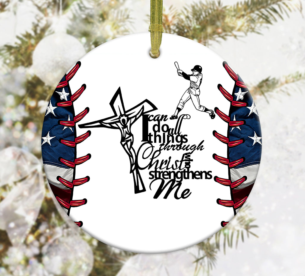 Baseball Christ Ornament Png, Round Christmas Ornament, PNG Instant ...