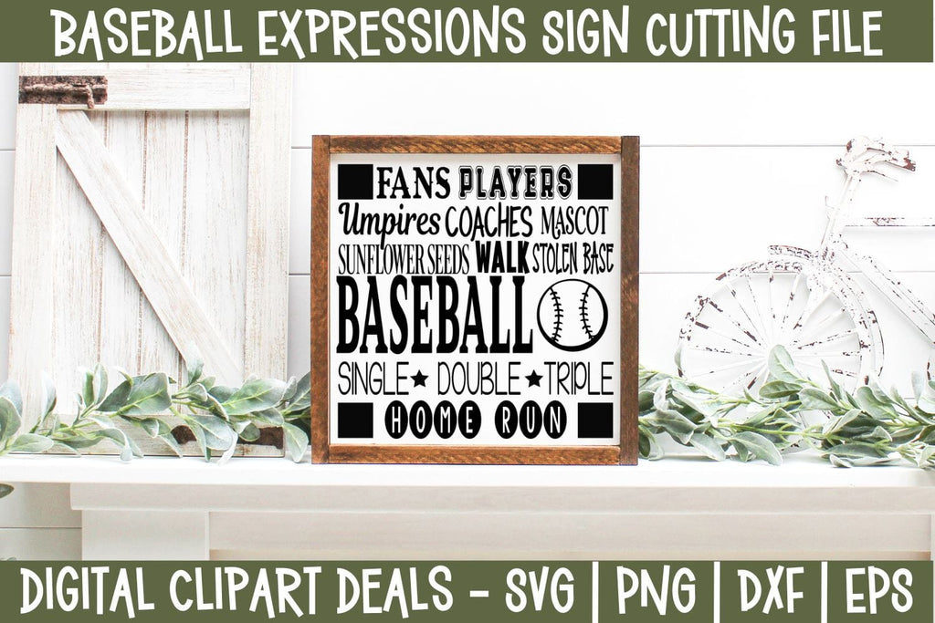 Baseball Expressions SVG Sign - Baseball Street Art SVG Design - So Fontsy