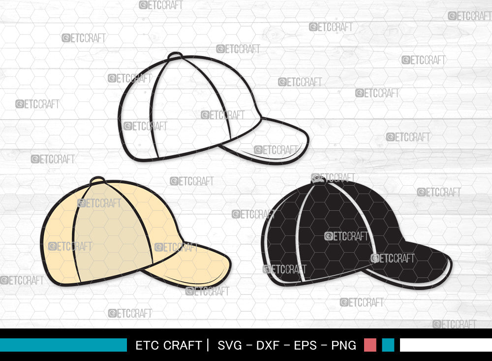 Baseball Hat Clipart SVG | Baseball Cap Svg | Cap Svg | Softball Cap ...