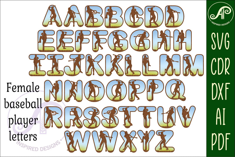 Baseball letters alphabet set. 114 layered letters. - So Fontsy
