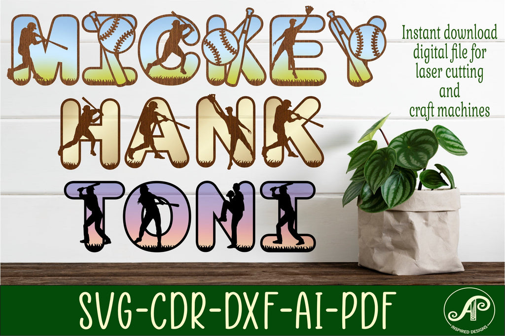 Baseball letters alphabet set. 114 layered letters. - So Fontsy