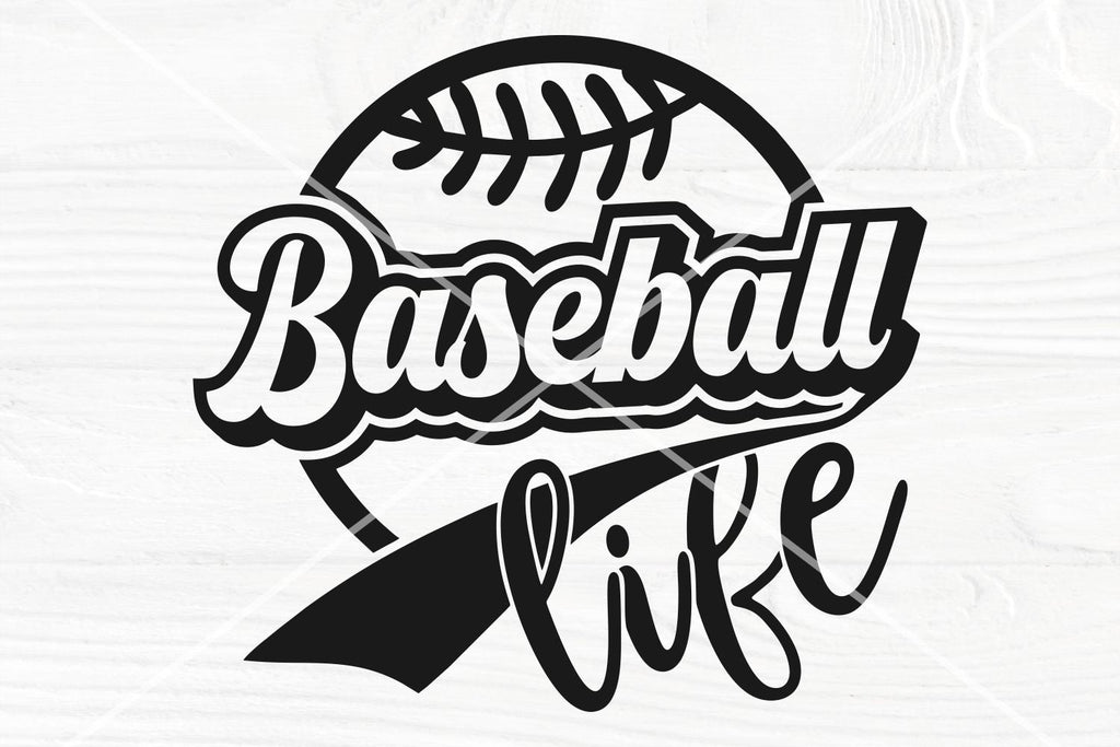Baseball Life SVG Cut File, Mom Shirt, Sports PNG Sublimation - So Fontsy