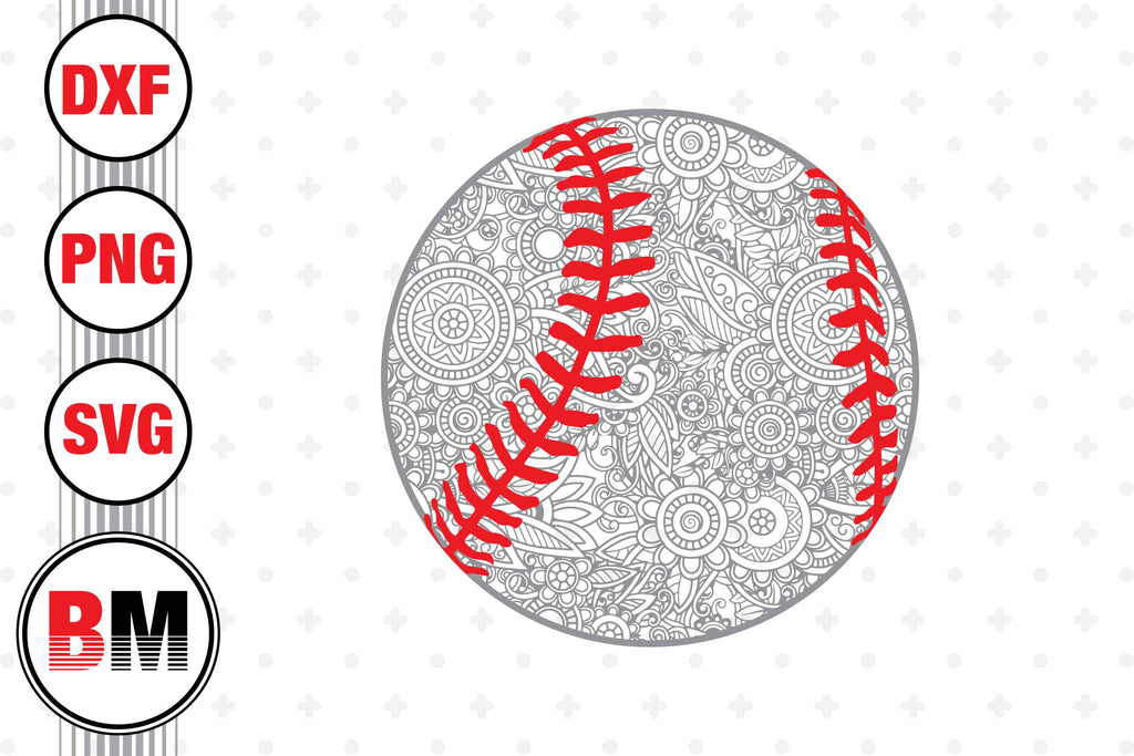 Baseball Mandala SVG, PNG, DXF Files - So Fontsy