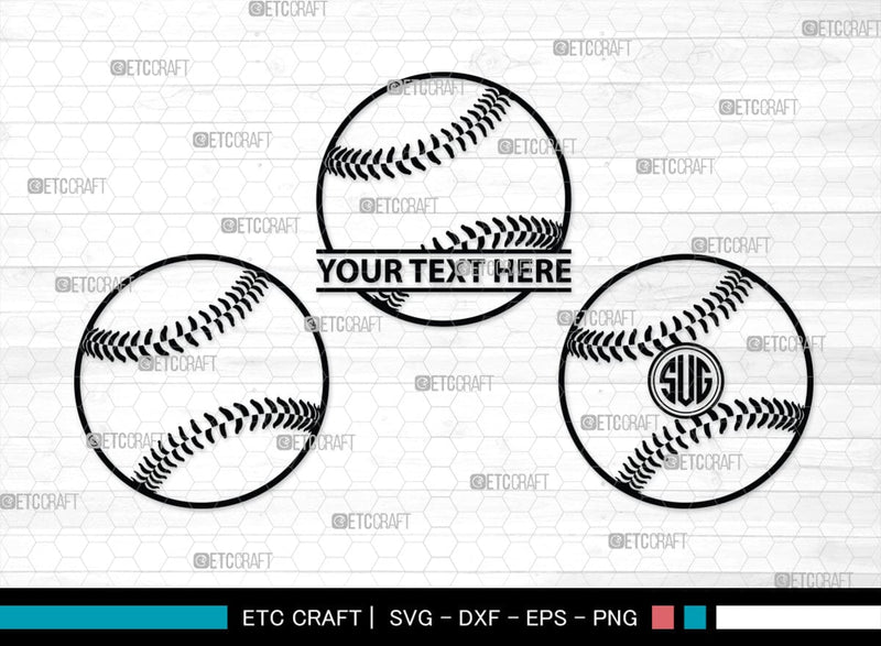 Baseball Monogram, Baseball SVG Cut Files, Baseball Silhouette ...