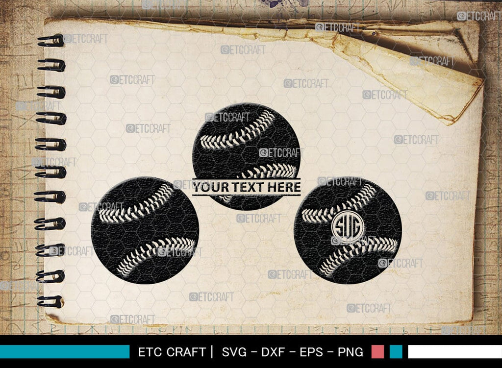 Baseball Monogram, Baseball SVG Cut Files, Baseball Silhouette ...