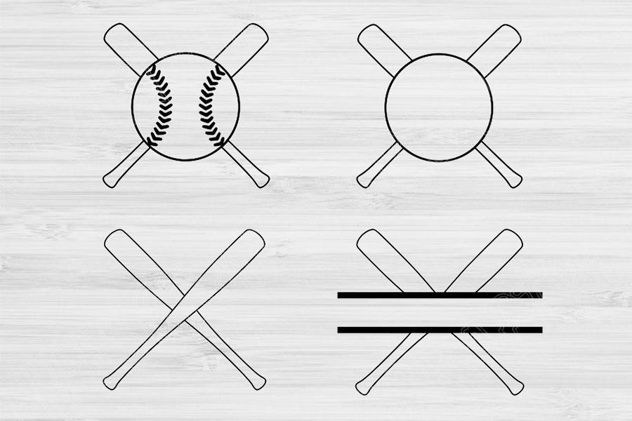 Baseball Monogram Svg, Baseball Png, Baseball Bat Svg Files for Cricut ...