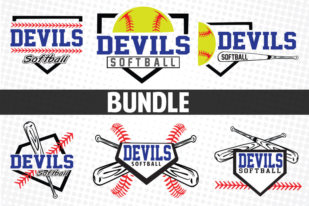 Baseball-Softball Devils T shirt design Bundle - So Fontsy