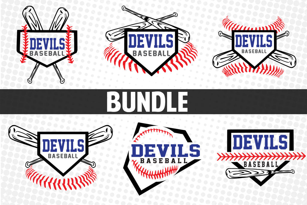 Baseball-Softball Devils T shirt design Bundle - So Fontsy