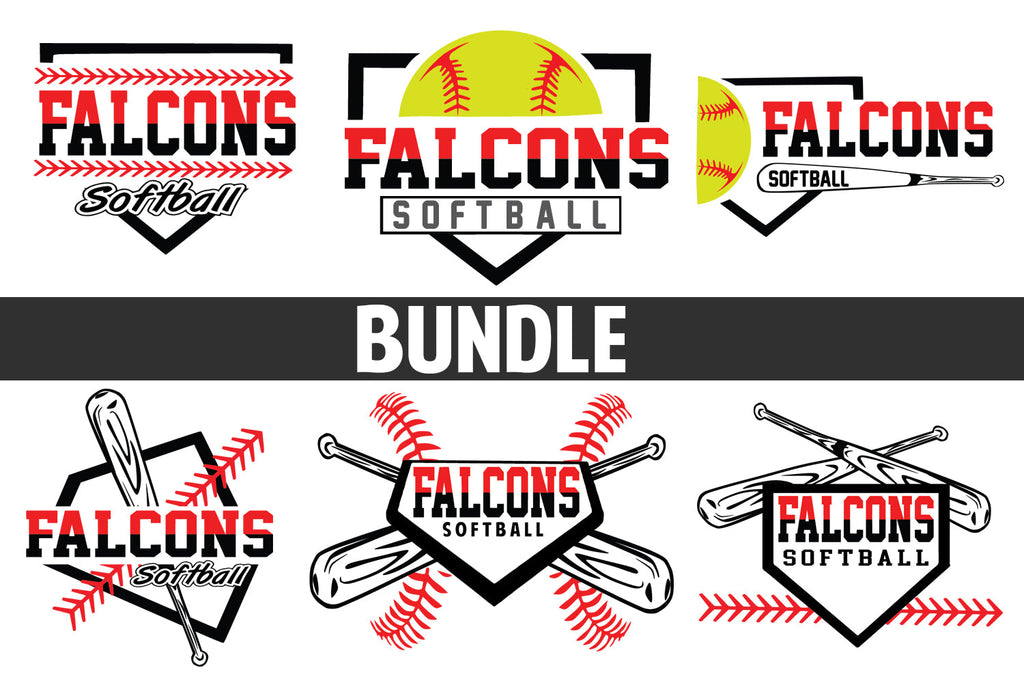 Baseball-Softball Falcons T shirt design Bundle - So Fontsy