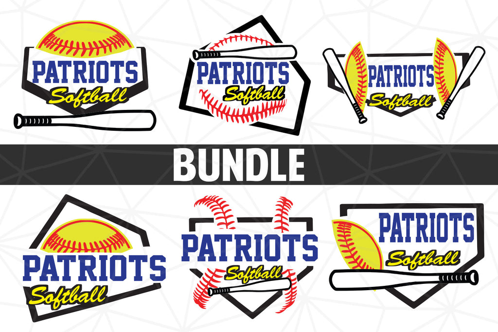 Baseball-Softball Patriots T shirt design Bundle - So Fontsy