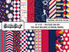 Baseball Sport Digital Papers, scrapbook backgrounds designs - So Fontsy