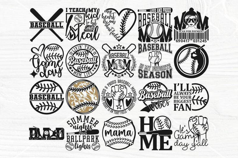 Baseball SVG Bundle, Baseball Shirt, SVG Designs - So Fontsy