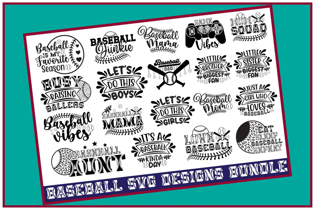 Baseball Svg Designs Bundle - So Fontsy