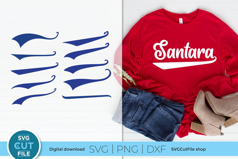 Baseball swish svg underline for Cricut or SIlhouette - So Fontsy