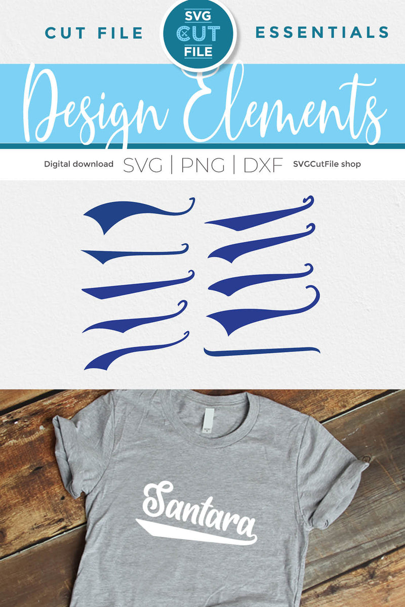 Baseball swish svg underline for Cricut or SIlhouette - So Fontsy