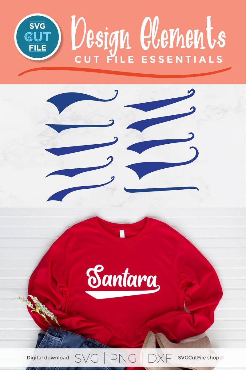 Baseball swish svg underline for Cricut or SIlhouette - So Fontsy