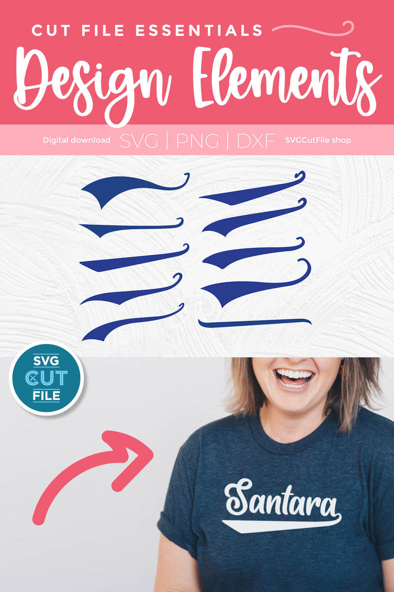 Baseball swish svg underline for Cricut or SIlhouette - So Fontsy