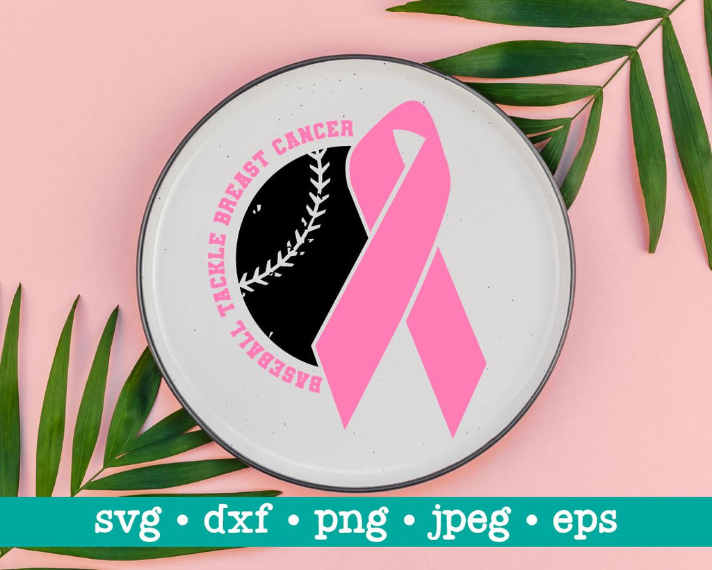 Baseball tackle breast cancer svg, Tackle breast cancer, Awareness ...