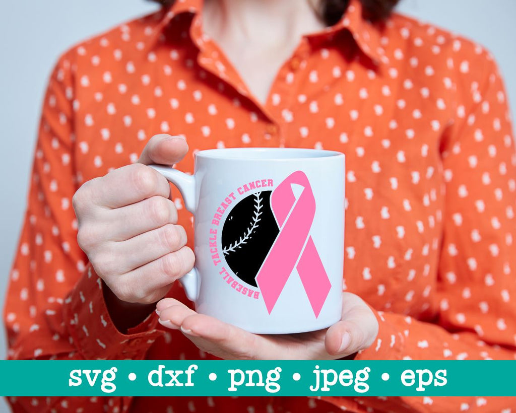 Baseball tackle breast cancer svg, Tackle breast cancer, Awareness ...