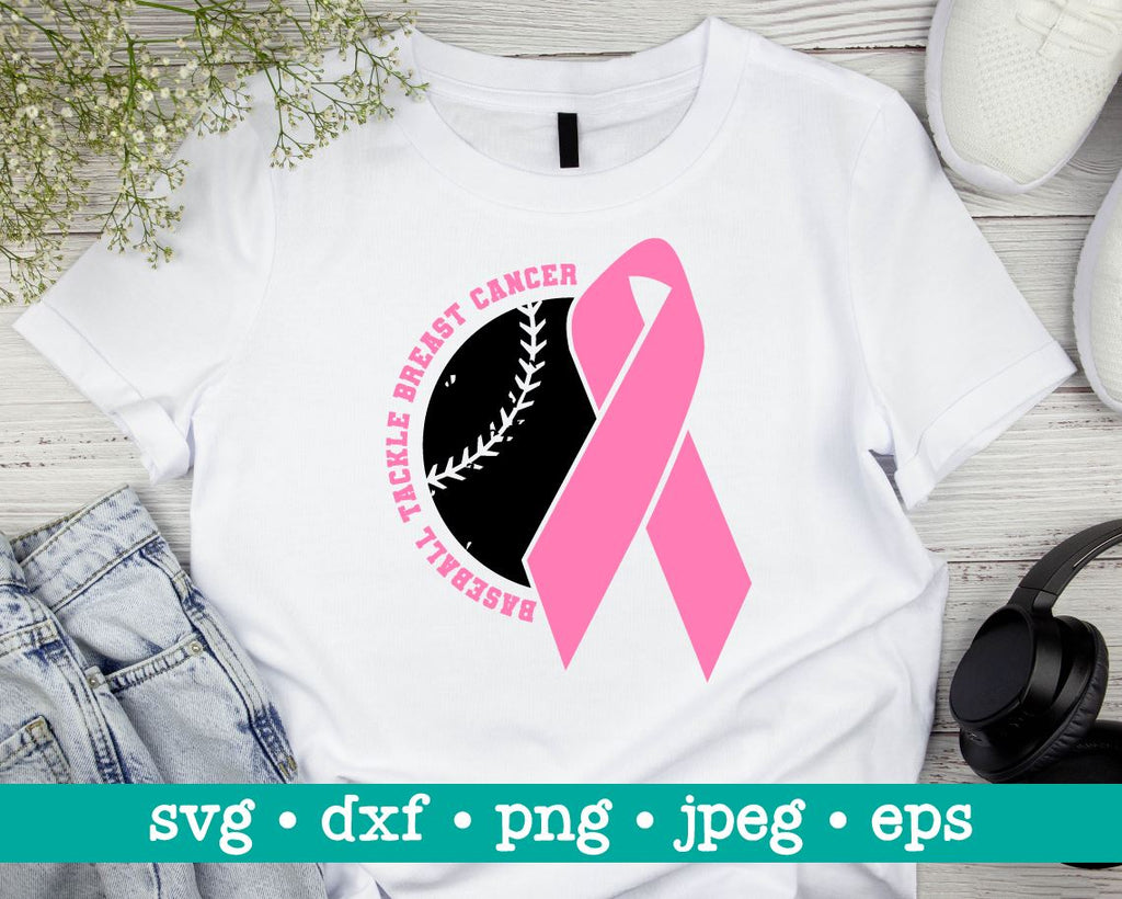 Baseball tackle breast cancer svg, Tackle breast cancer, Awareness ...
