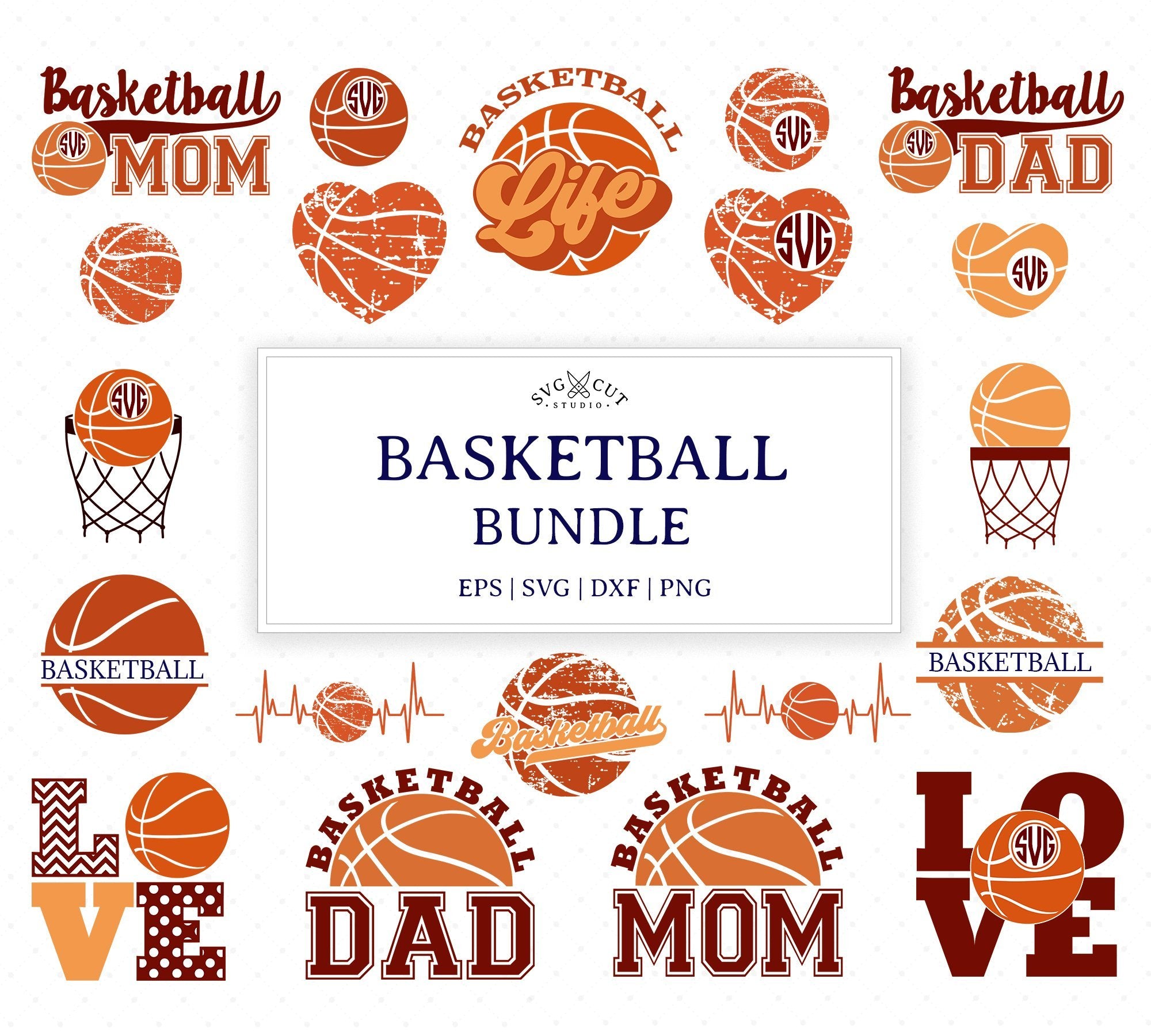 Basketball Bundle SVG Files - So Fontsy