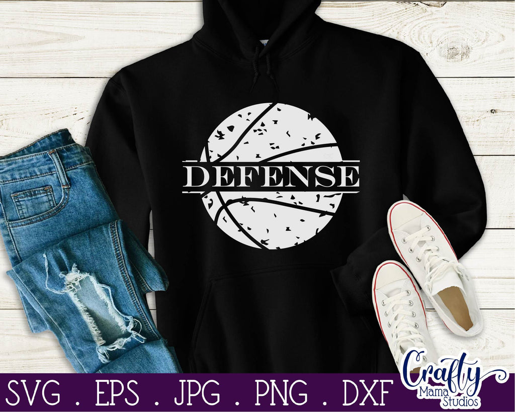 Basketball Defense Cut File - Basketball Svg- Grunge Basketball - So Fontsy