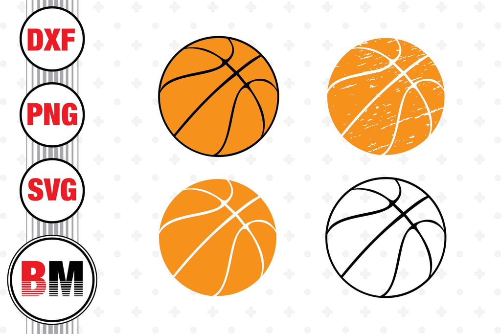 Basketball, Distressed Basketball SVG, PNG, DXF Files - So Fontsy