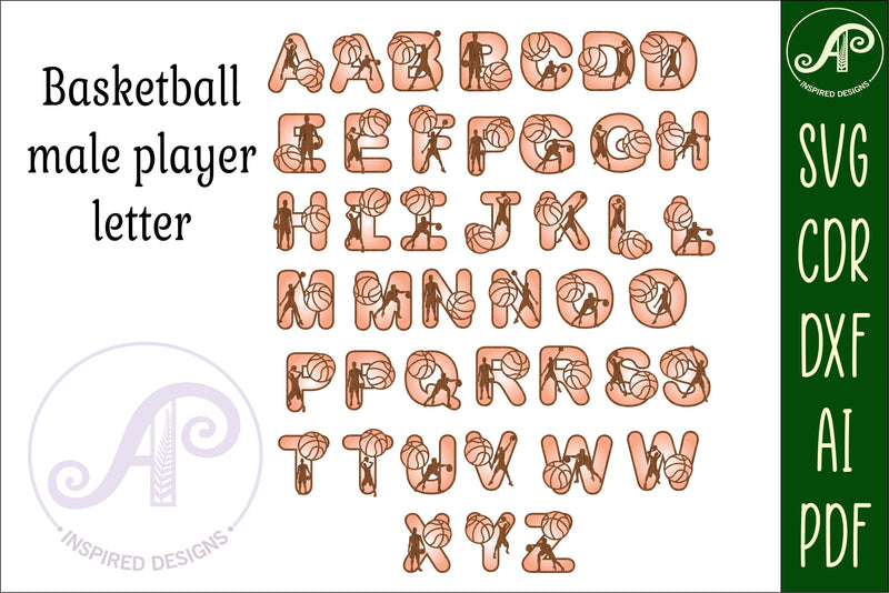 Basketball letters alphabet set. 112 layered letters. - So Fontsy