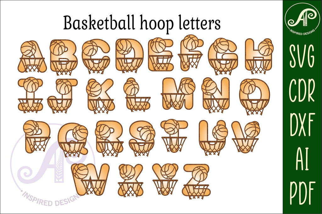 Basketball letters alphabet set. 112 layered letters. - So Fontsy