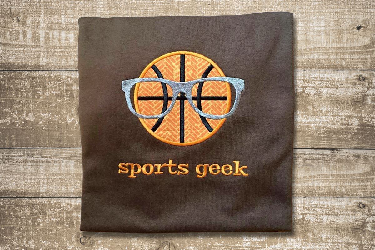 Basketball Sports Geek Applique Embroidery - So Fontsy
