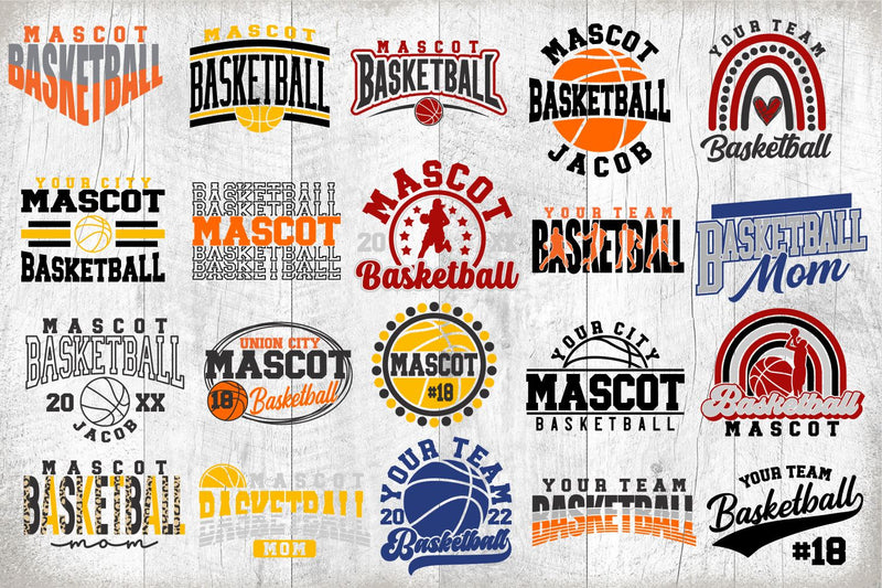 Basketball SVG Bundle 3 | Basketball Template Bundle 3 - So Fontsy