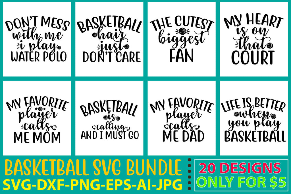 Basketball Svg Bundle - So Fontsy