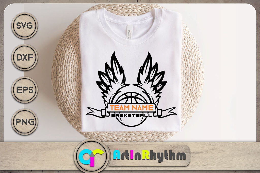 Basketball team name logo svg / Basketball split monogram - So Fontsy
