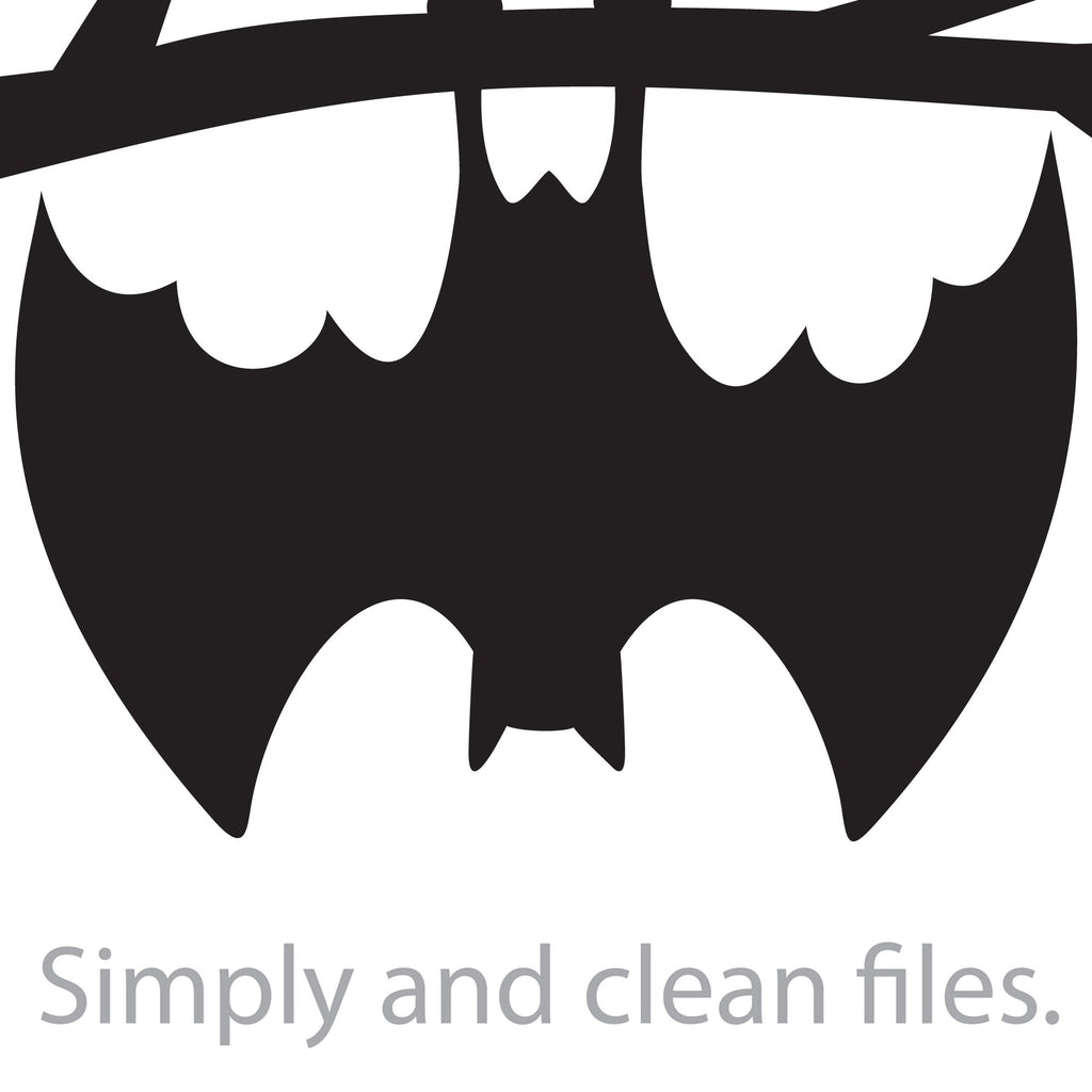 Bat hanging from tree. Cut files for Cricut. Clip Art silhouette (eps ...