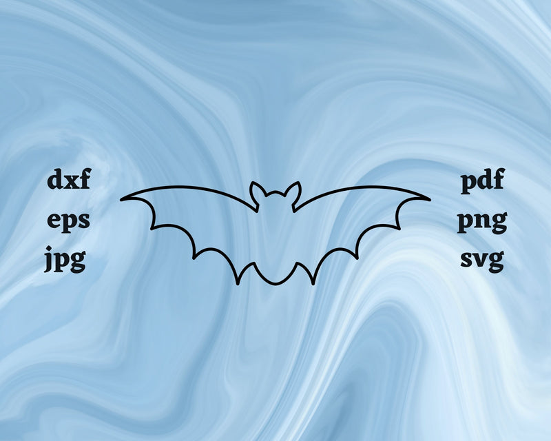 Bat Outline SVG Cut File - So Fontsy