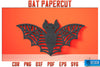 Bat Papercut SVG | Halloween SVG Design | Paper Bat Design - So Fontsy