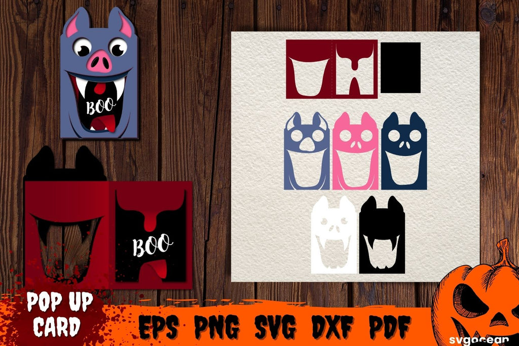 Bat Pop Up Card Template - So Fontsy