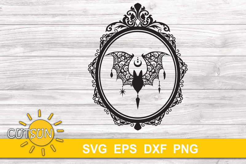Bat SVG | Zentangle Bat SVG - So Fontsy